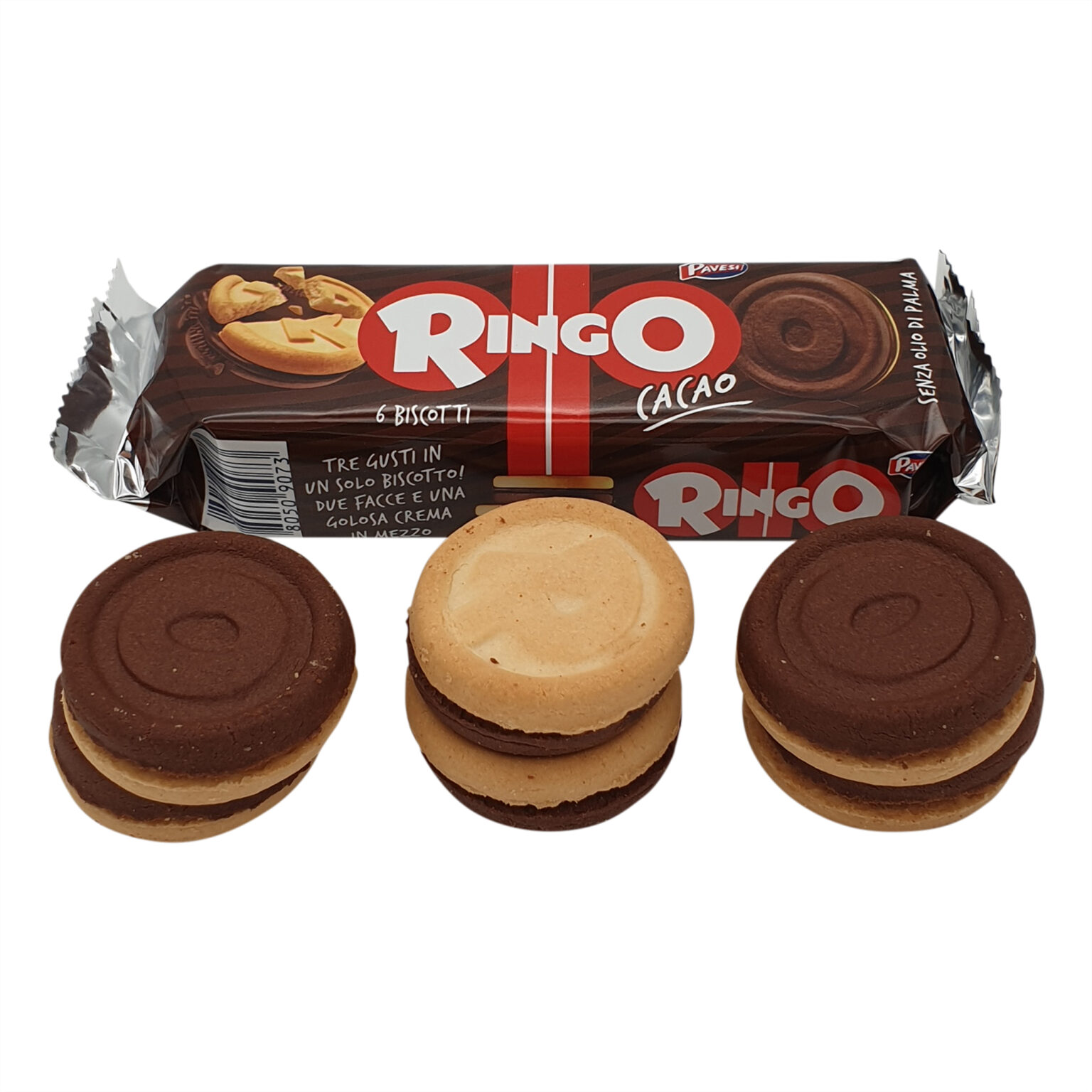 Pavesi | Italian Cookies | Pavesi, Ringo cacao 6x55g | Ringo Cookies | 11.64 Ounce Total Weight ...