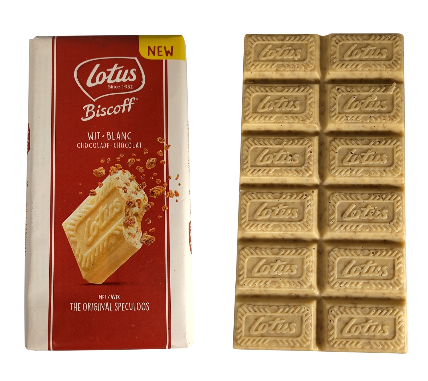 White Chocolate Biscoff Bar | Lotus Biscoff Chocolate Bar with Crispy ...